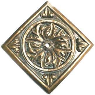 Pentair Wallsprings Rosette Square Dahlia Brass | Leslie's Pool Supplies