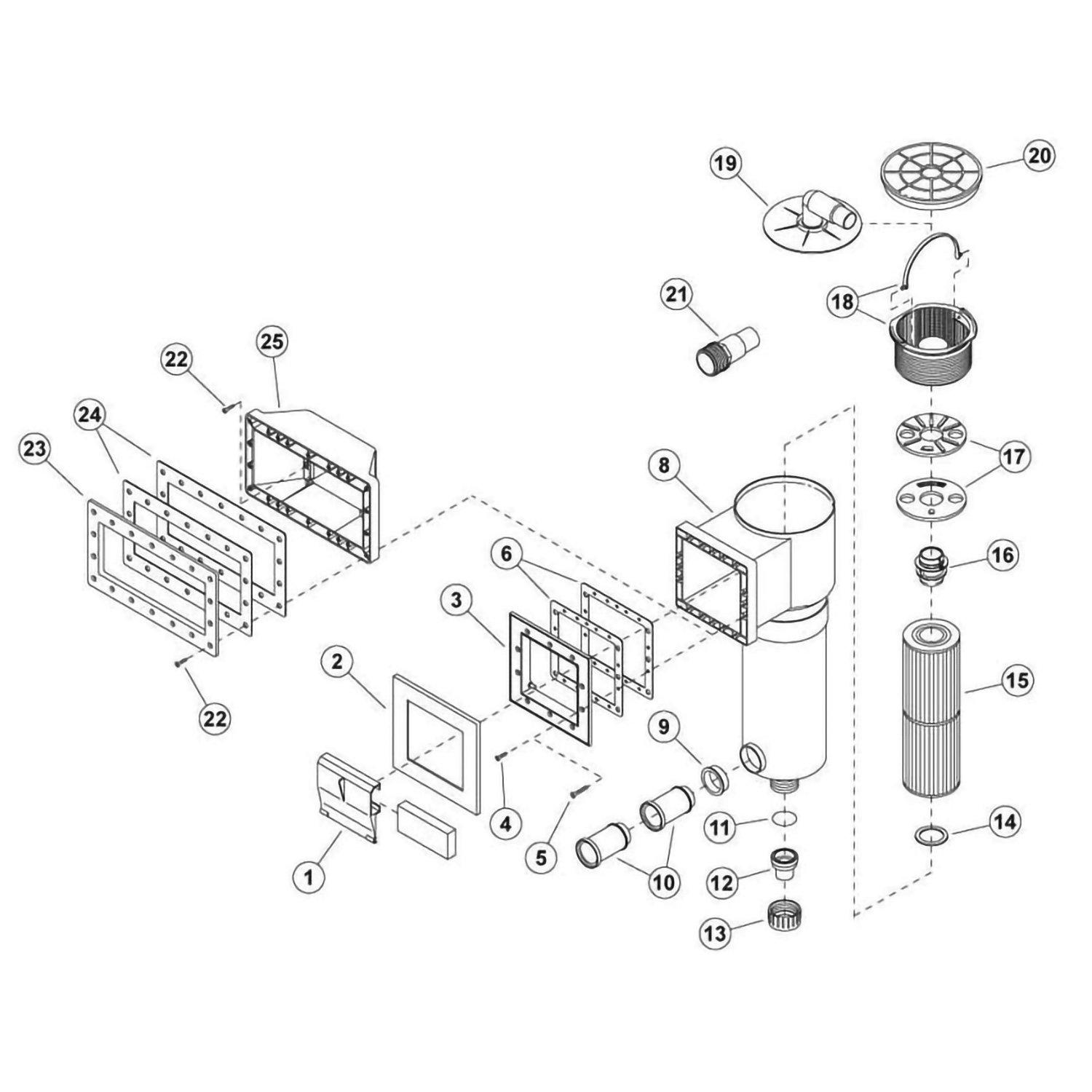 Waterway Flo-Pro Skim Filter Skimmer Parts | Leslie's Pool Supplies