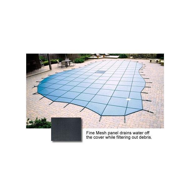 Ultralight Solid 16' x 40' Rectangle Safety Cover with Center Mesh ...