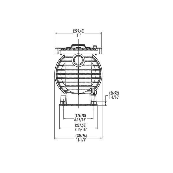 Max-E-Pro Single Speed Full Rated Three Phase 2HP Pool Pump, 200V-400V ...