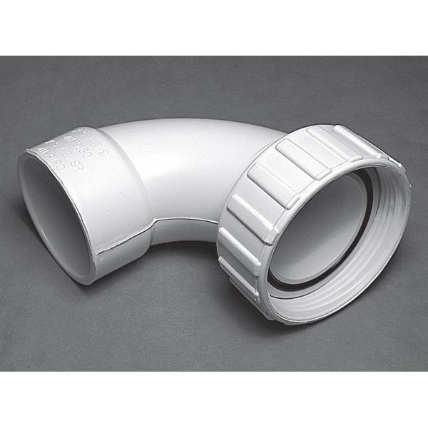 Waterway - 90 Degree Sweep Tailpiece Assembly 2in. S x 2in. Union Nut