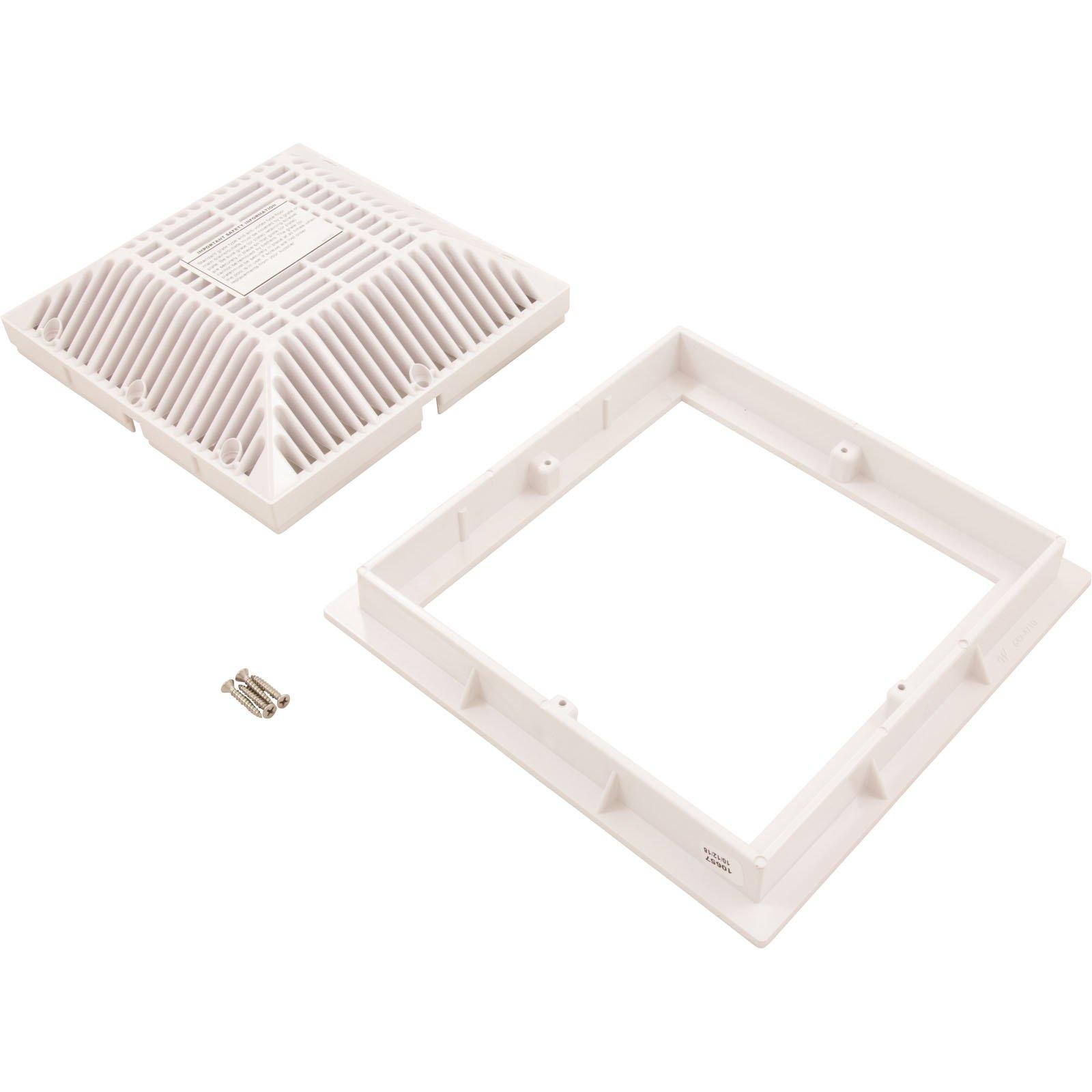9" x 9" Drain Cover Grate and Frame | Leslie's Pool Supplies