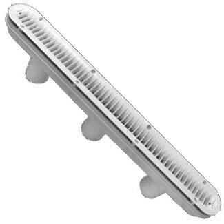 Aquastar 32in. Channel Drain Debris Catcher Suction Outlet Light Gray