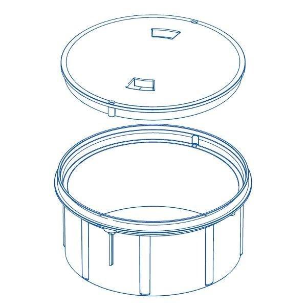 Debris Containment Canister Lid and Deck Ring - Beige | Leslie's Pool ...