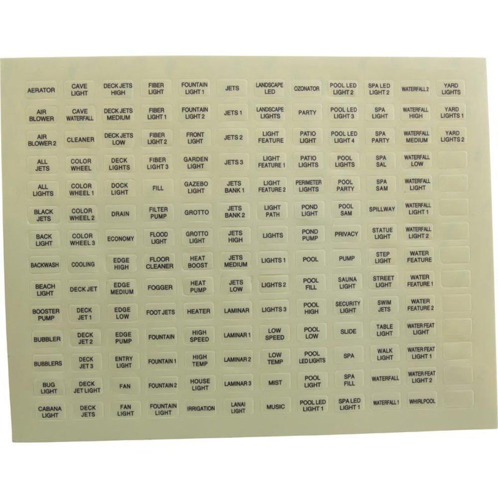 520283 - PENTAIR POOL PRODUCTS - LABEL,10/SET OUTDR CNTRL PNL INTLTCH