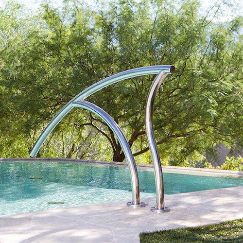 Inter-Fab Designer Series 3-Bend Deck to Deck Stair Rail, Marine Grade ...