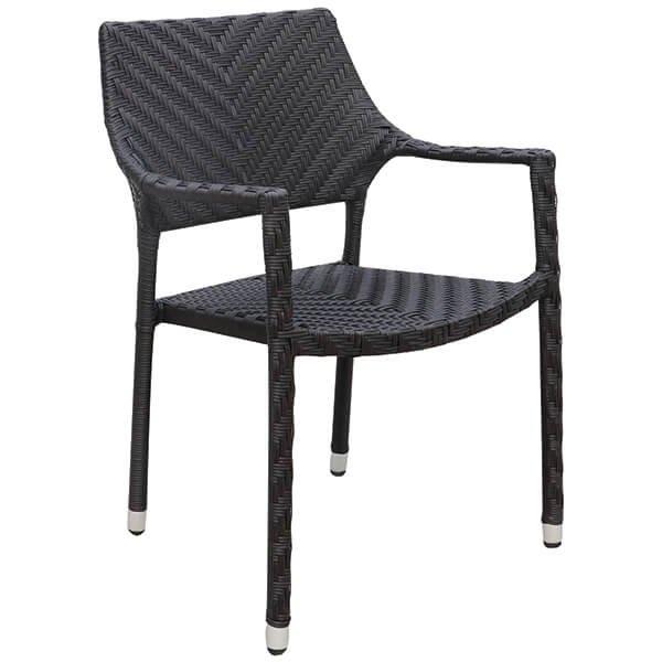 Palmer Wicker Dining Chair Set of 4 - Espresso