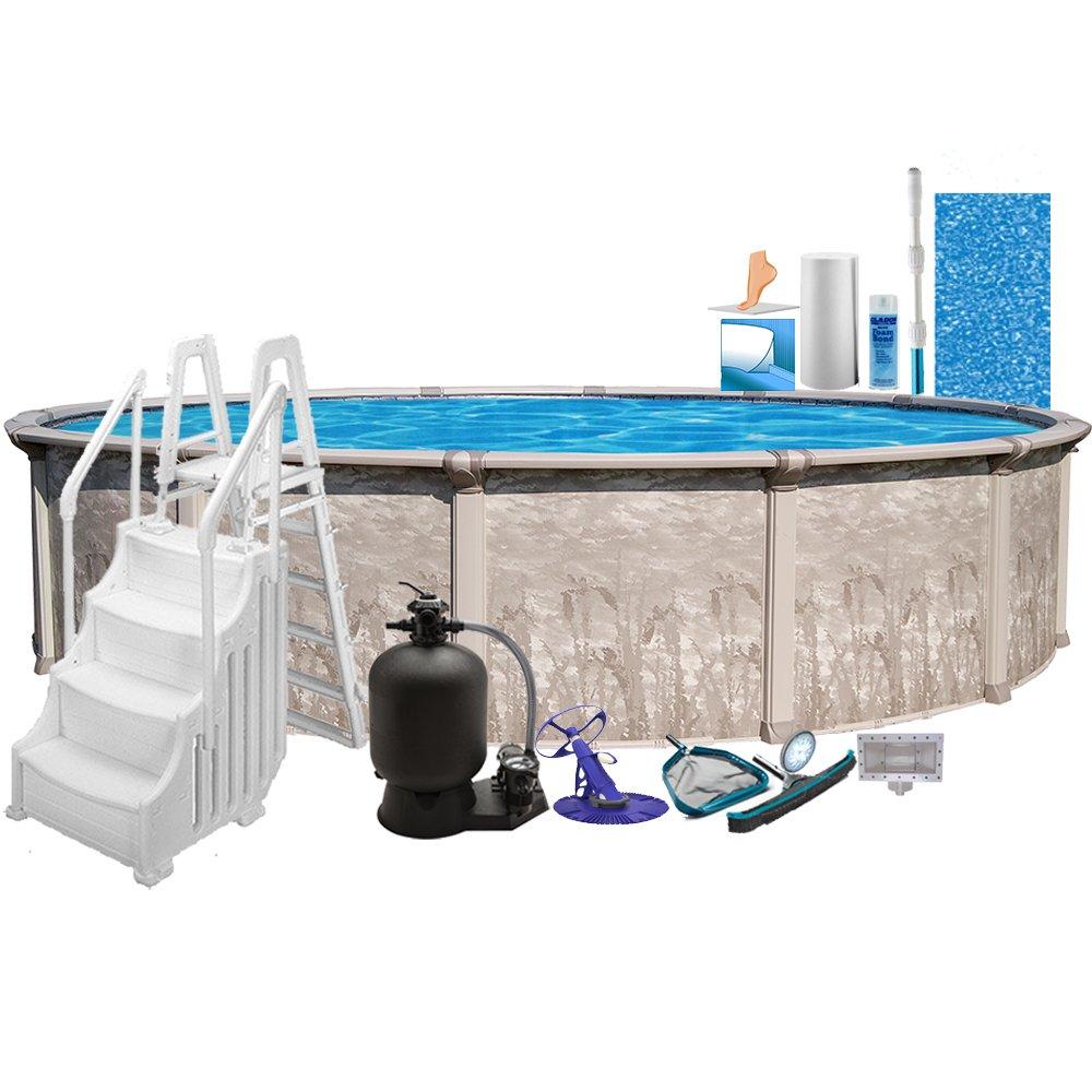Marina Premium 24' x 52" Round Above Ground Pool Package