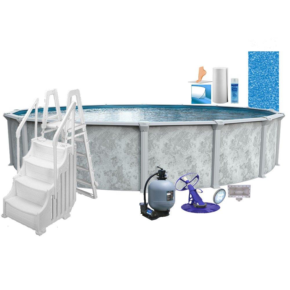 Ambassador Platinum 15' x 52" Round Above Ground Pool Package