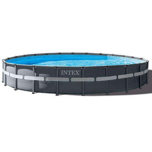 Intex 26333EH Ultra XTR Frame Deluxe Round Above Ground Pool 20 ft ...