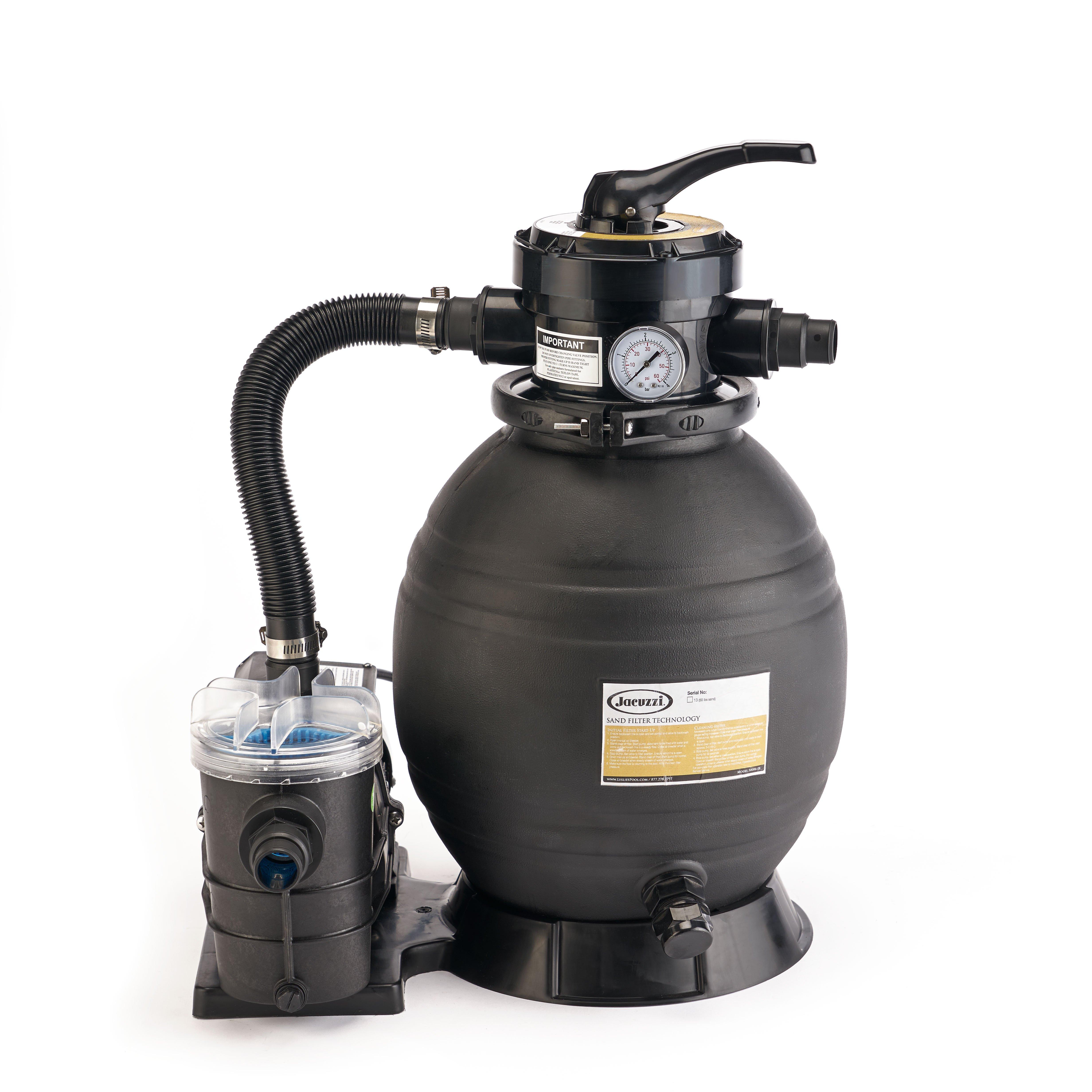 Jacuzzi Above Ground Sand Filter with 0.5 HP Pump for Soft Sided Pools ...