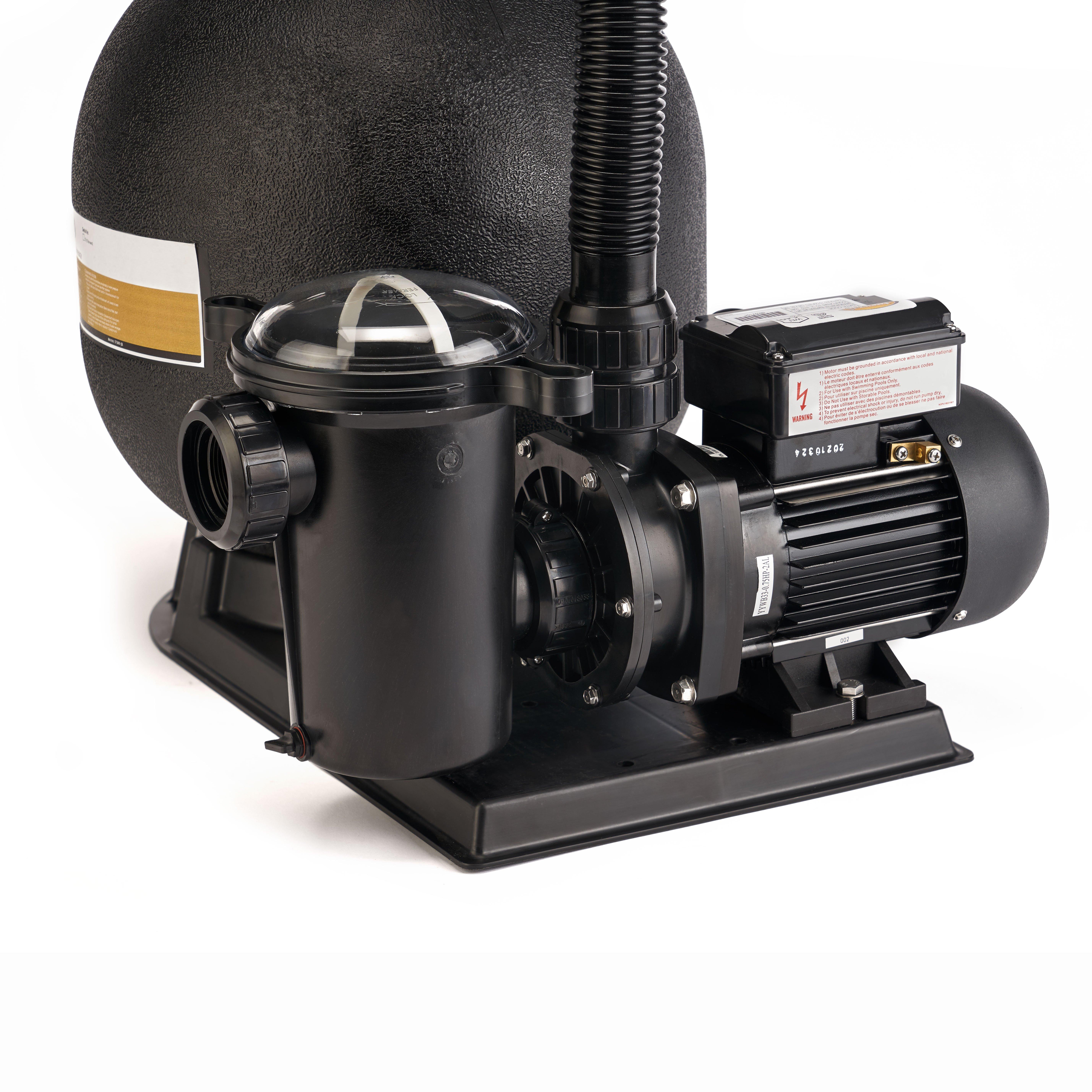 Jacuzzi Above Ground Sand Filter with 0.75 HP Pump for Soft Sided Pools ...