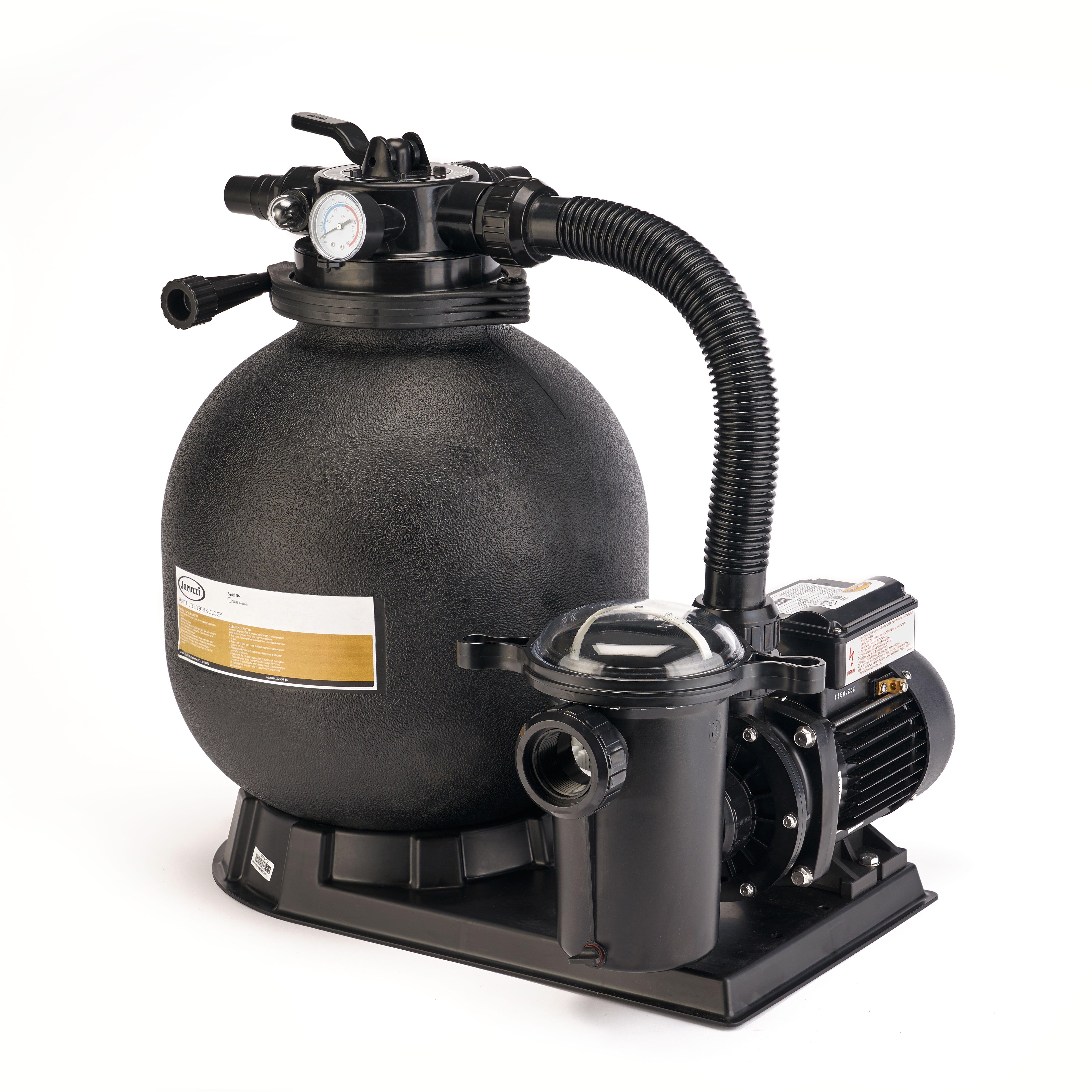 Jacuzzi Above Ground Sand Filter with 0.75 HP Pump for Soft Sided Pools ...