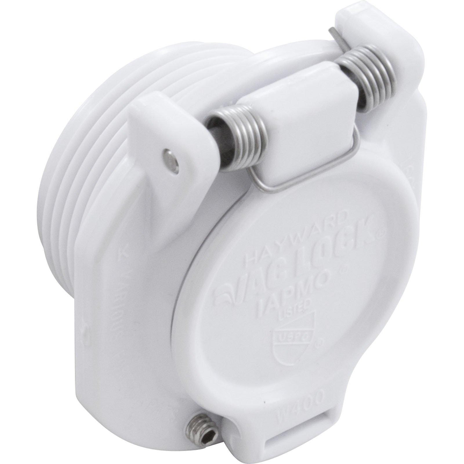 Hayward W400BWHP Vac Lock Pool Vacuum Lock Safety Wall Fitting, White ...