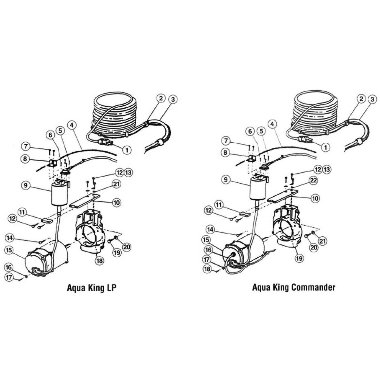 Aqua Vac King LP Swivel Assemblies Parts Breakdown | Leslie's Pool Supplies