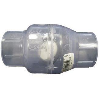 Flo-Controls Check Valve 1-1-2 Slip Swing Clear | Leslie's Pool Supplies