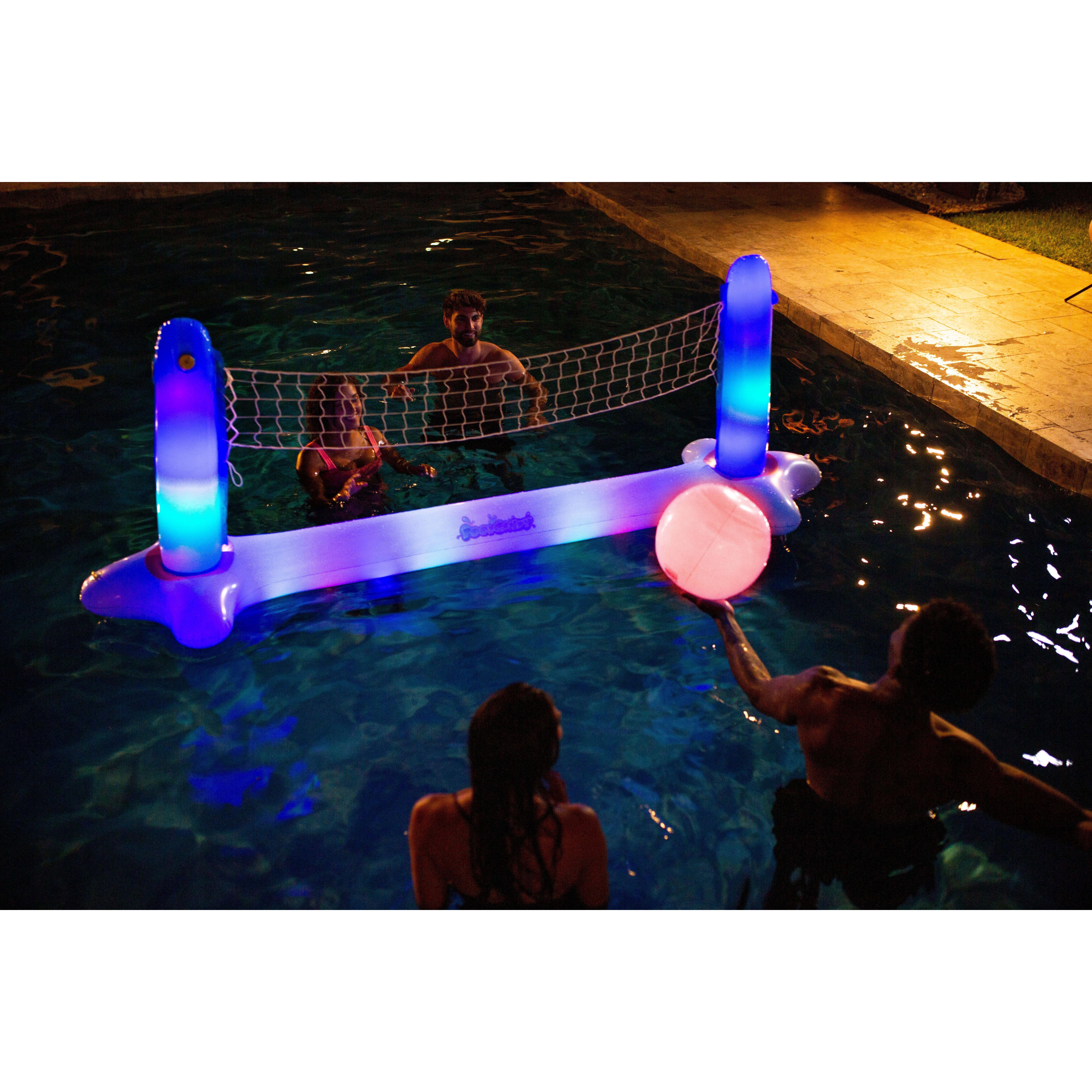 Pool Candy Floating LED Inflatable Pool Volleyball Set | Leslie's Pool ...
