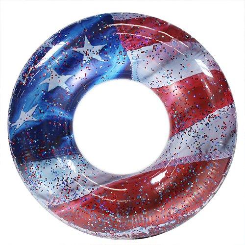 Pool Candy US2048US Stars and Stripes Inflatable Tube, 48 inch | In The ...