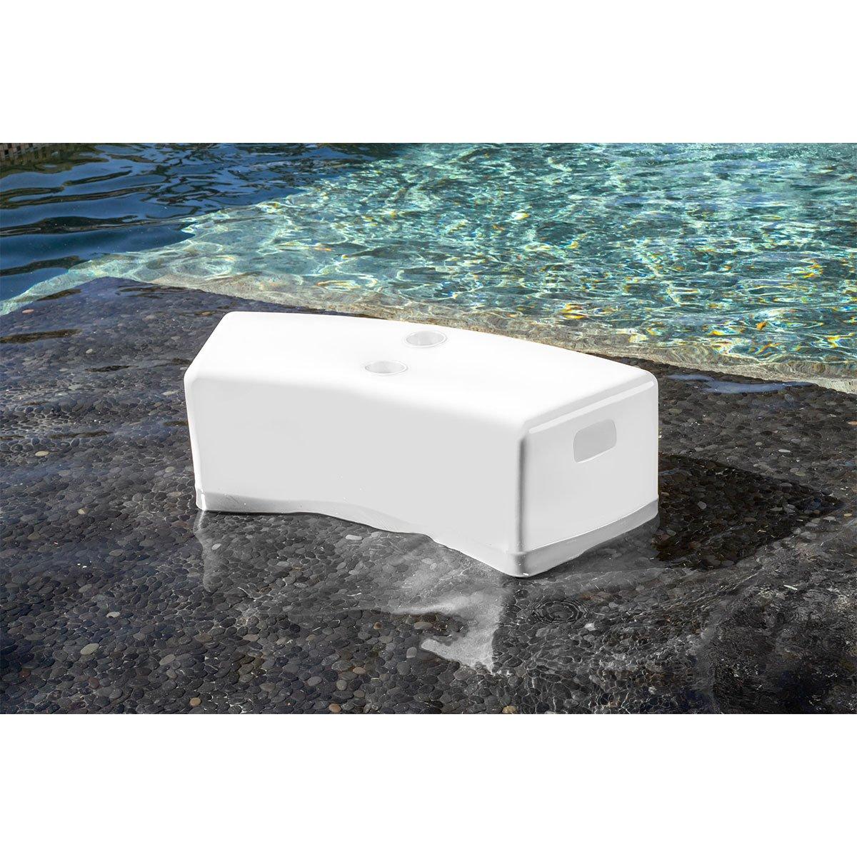 Tenjam Swerve 2-Person In-Pool Bench - Splash White | In The Swim