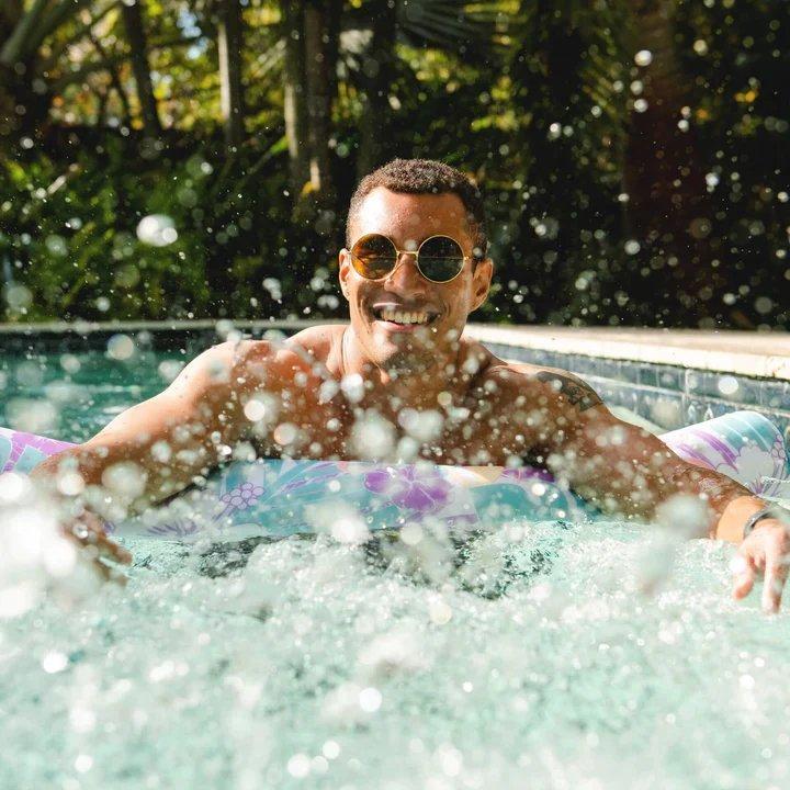 Big Joe Swim Noodle Pool Float, Aqua Tropical Hibiscus | Leslie's Pool ...