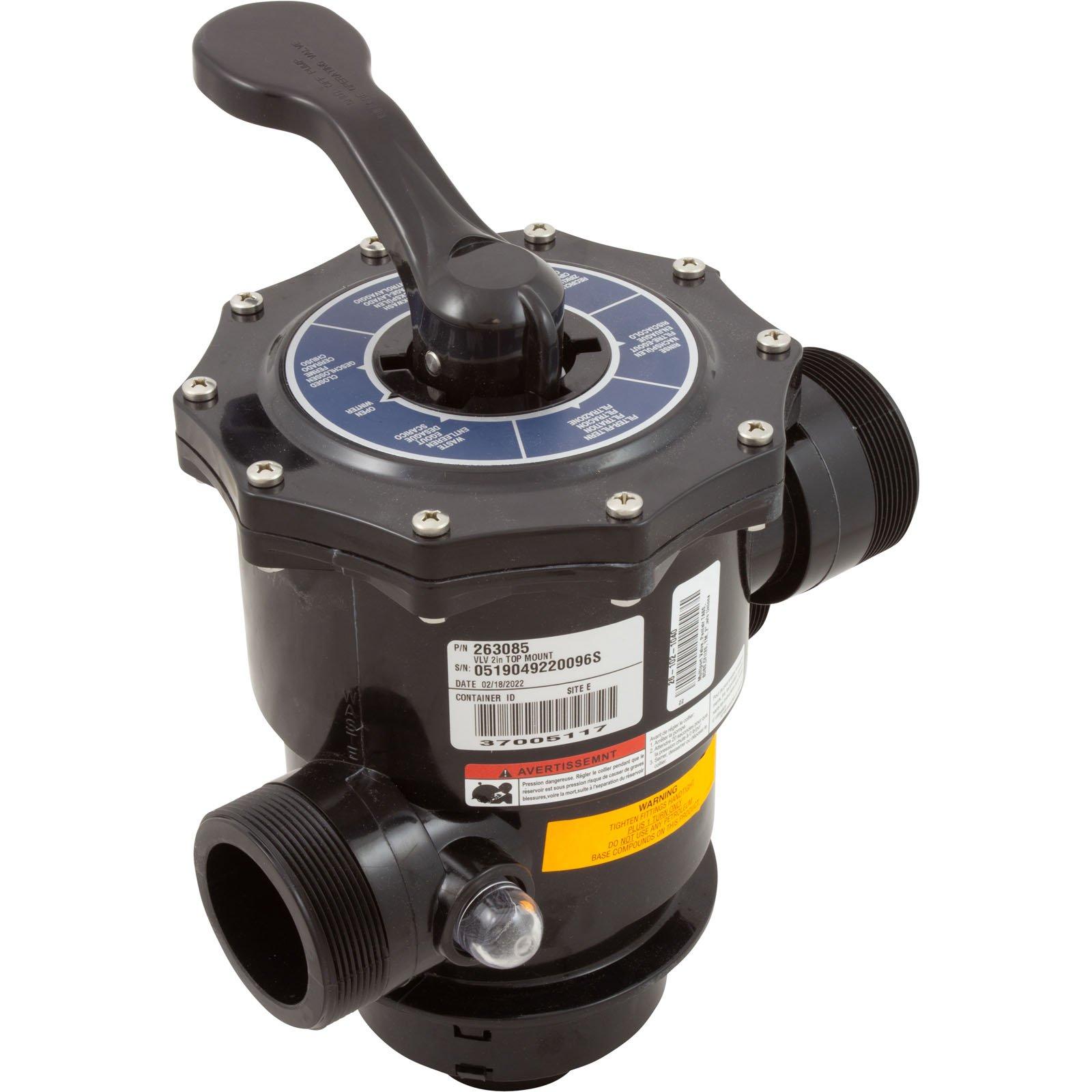 Pentair 263085 HiFlow 2 in. Top Mount Multiport Valve for Tagelus ...