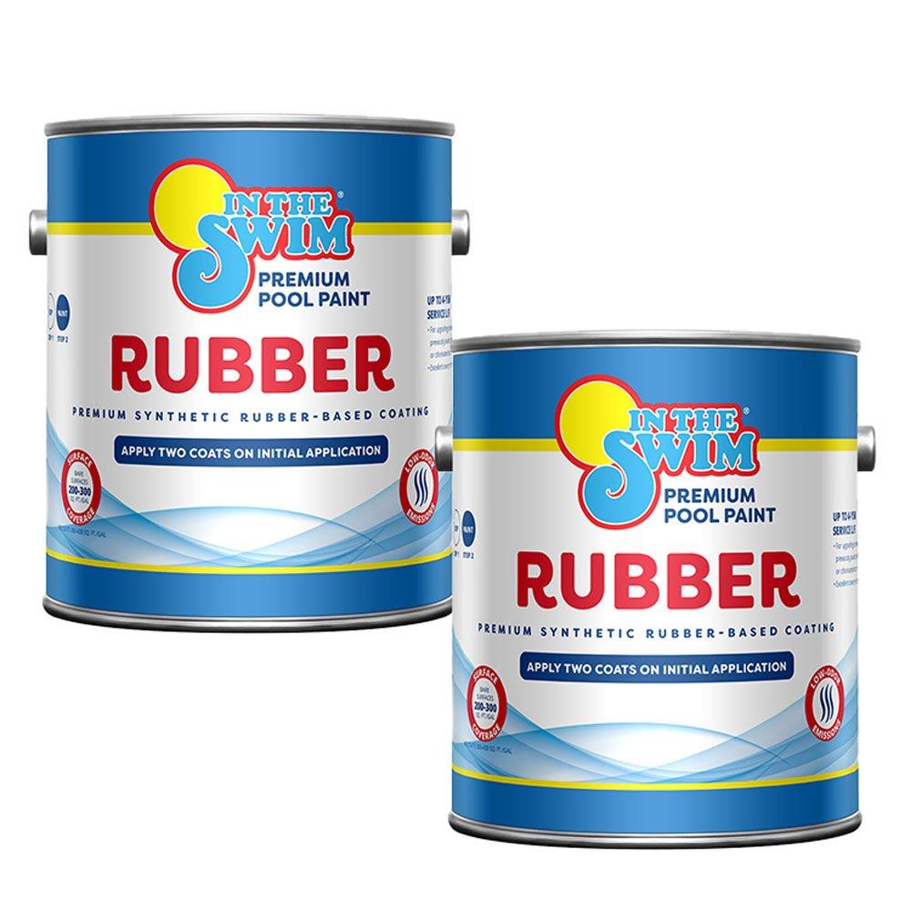 In The Swim Premium Synthetic Rubber Pool Paint, White, 2 x 1 Gallon