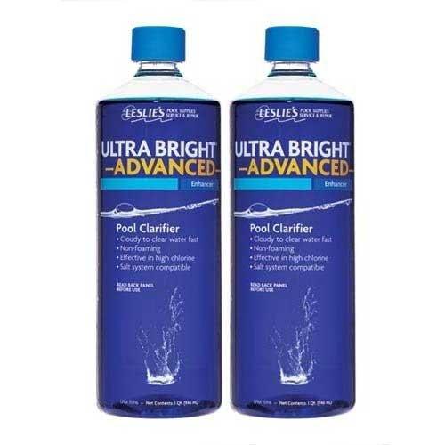 Leslie's Ultra Bright Advanced Pool Water Clarifier 1 Quart, 2 Pack