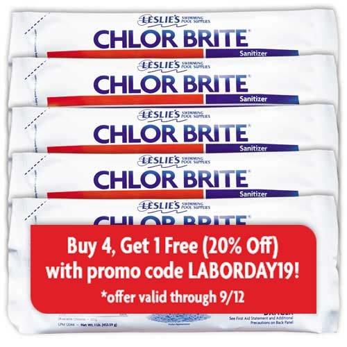 Chlor Brite Pool Shock, 1 lb Bag, 5 Pack | Leslie's Pool Supplies