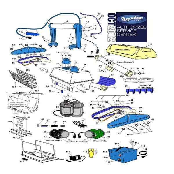 Parts for AQUABOT ULTRAMAX JR Robotic Pool Cleaner - PoolCenter | In ...