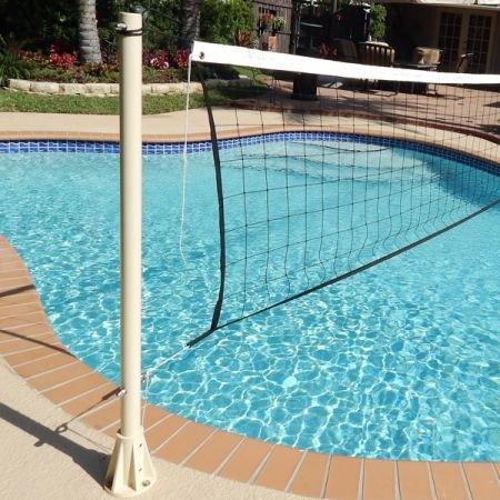 Saftron Replacement Surface Mount Volleyball Posts White | In The Swim