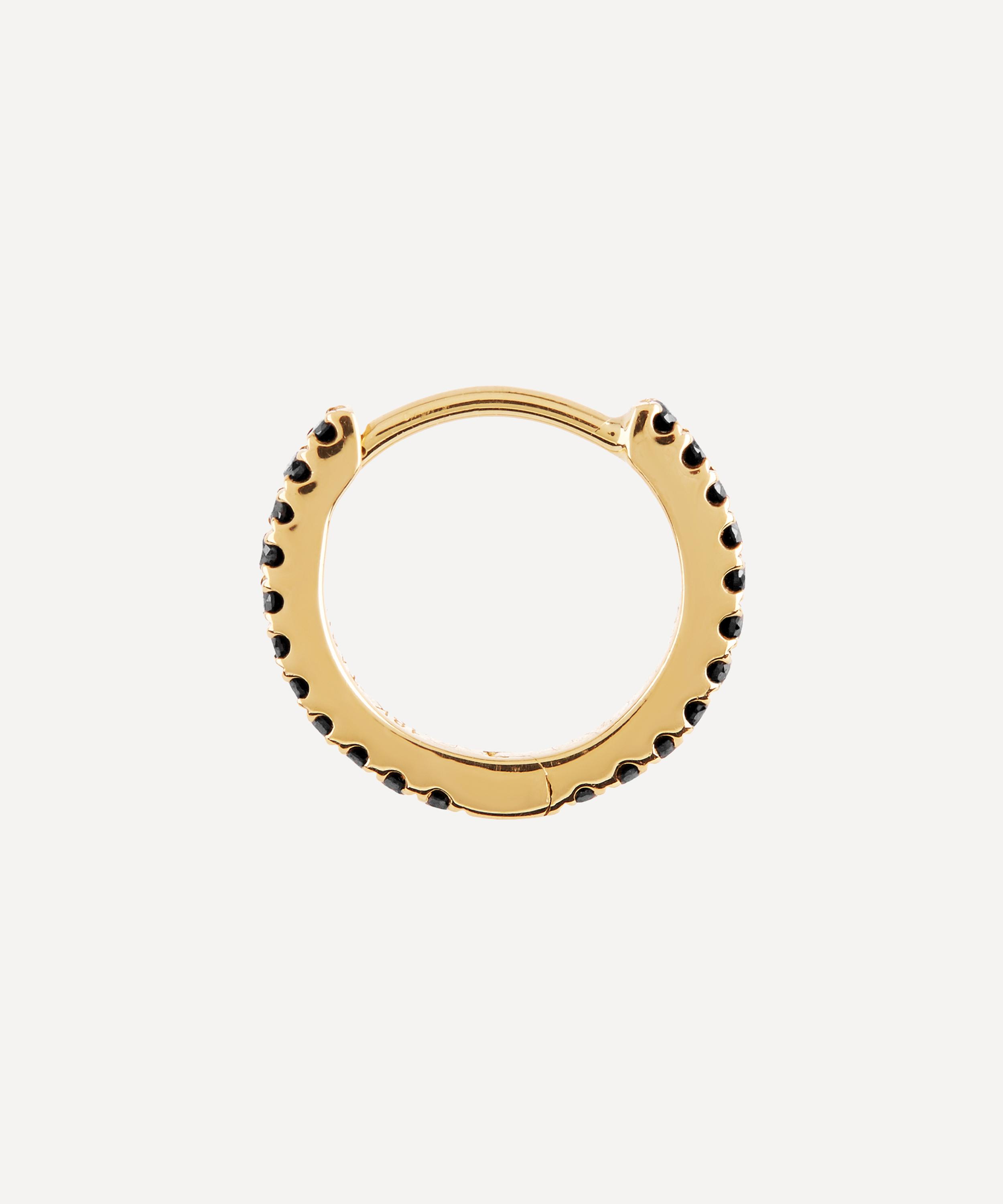 Maria Tash 18ct 8mm Black Diamond Eternity Hoop Earring | Liberty