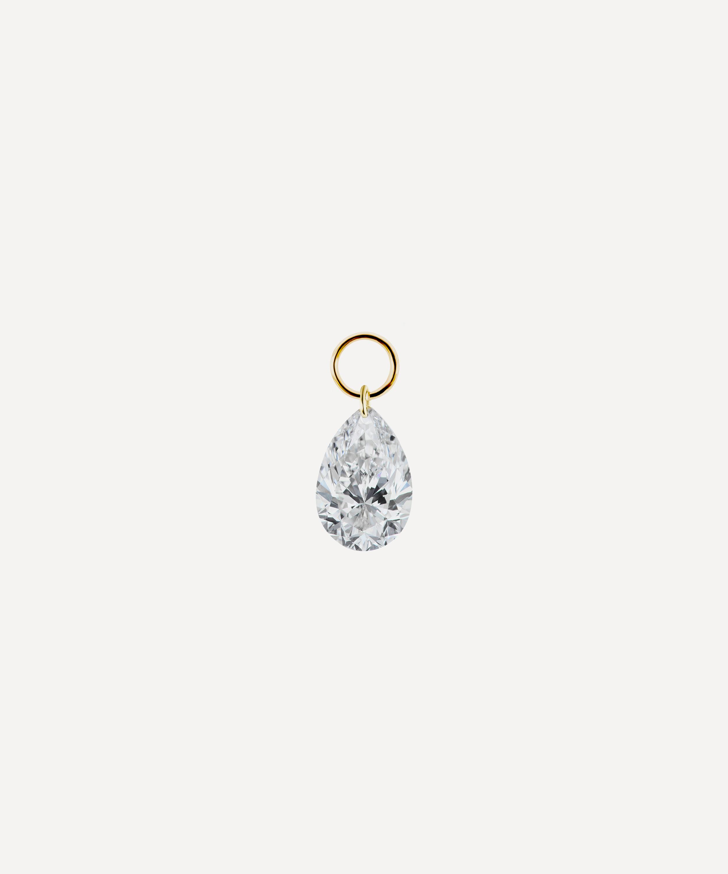 Maria Tash 18ct 4mm Pear Floating Diamond Charm | Liberty