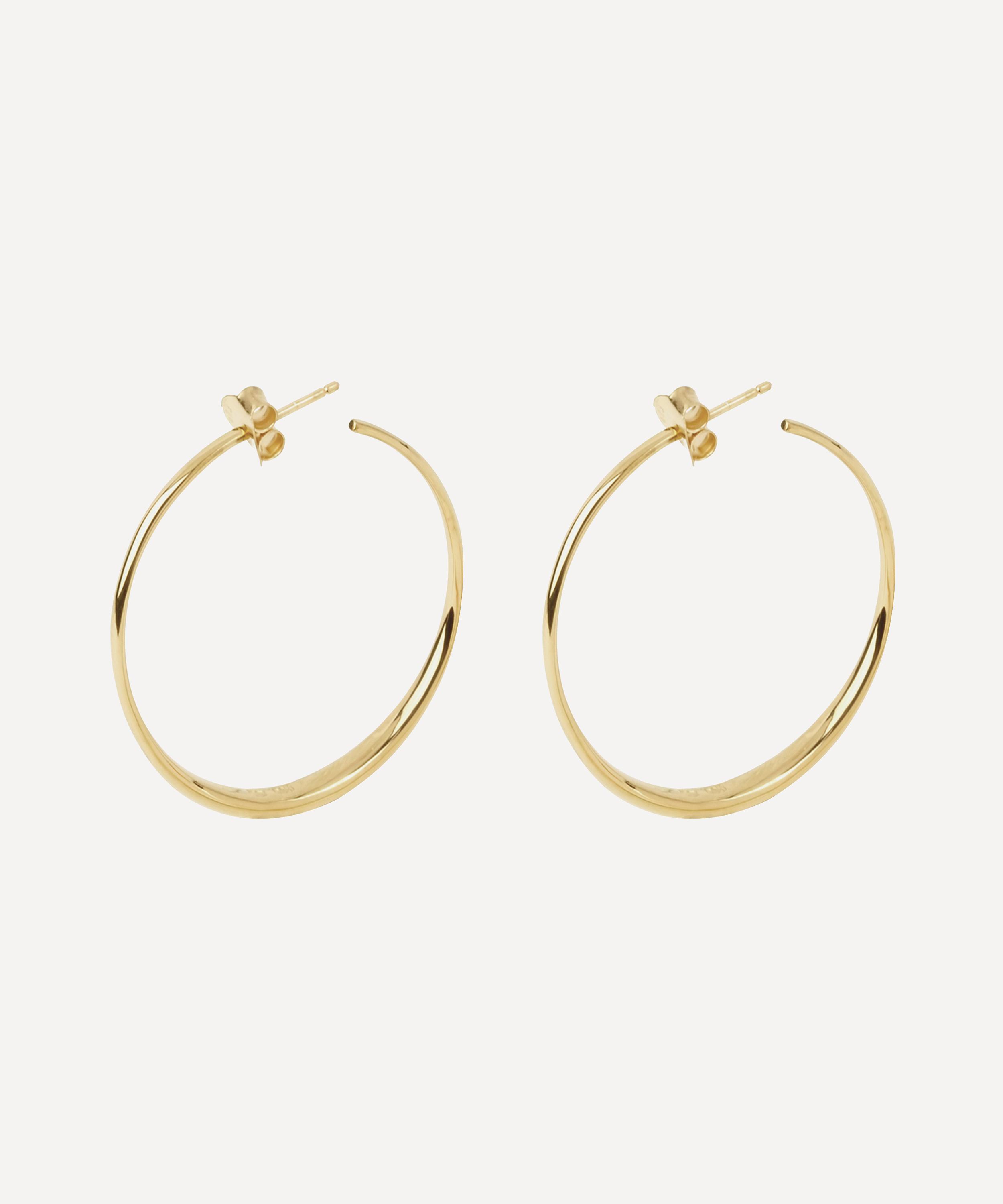 Dinny Hall 9ct Gold Signature Medium Hoop Earrings | Liberty