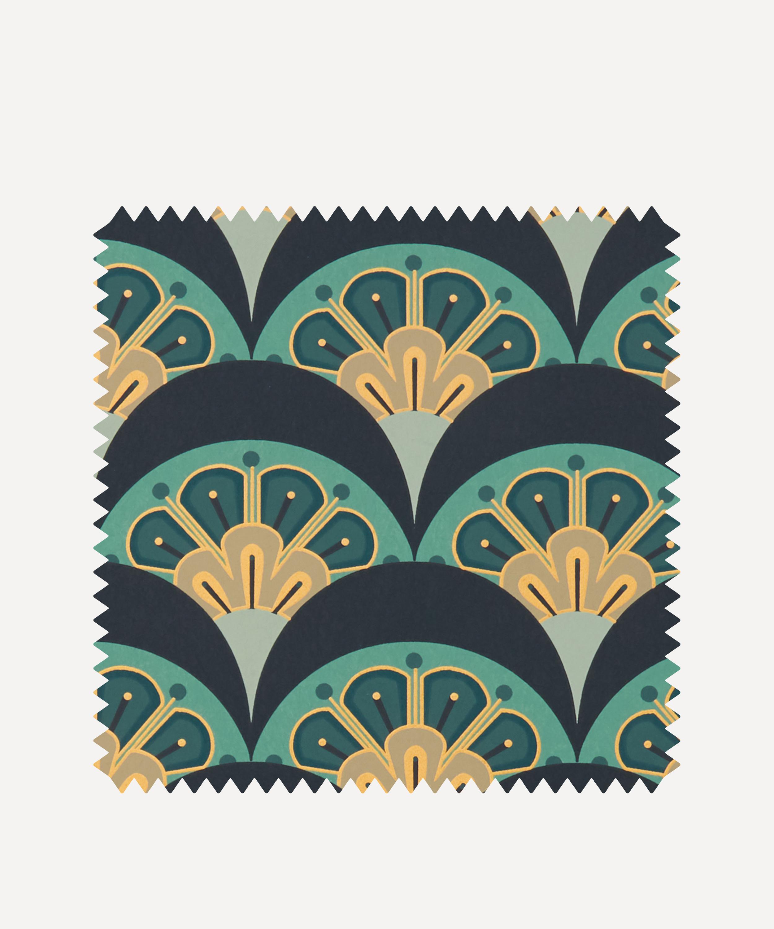 Liberty Interiors Wallpaper Swatch - Deco Scallop in Jade | Liberty