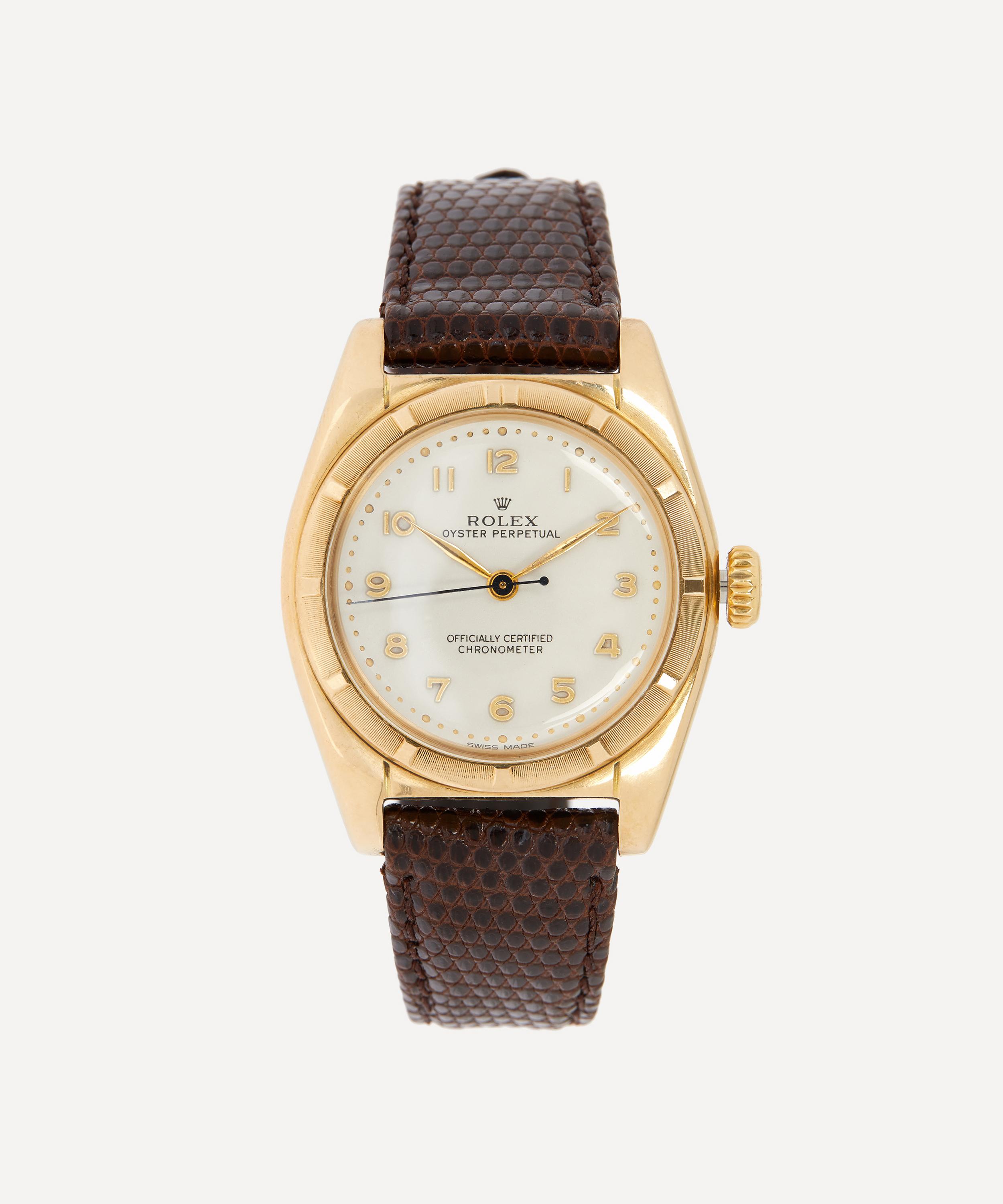 Designer Vintage 1950s Rolex Oyster Perpetual 14ct Gold Watch | Liberty
