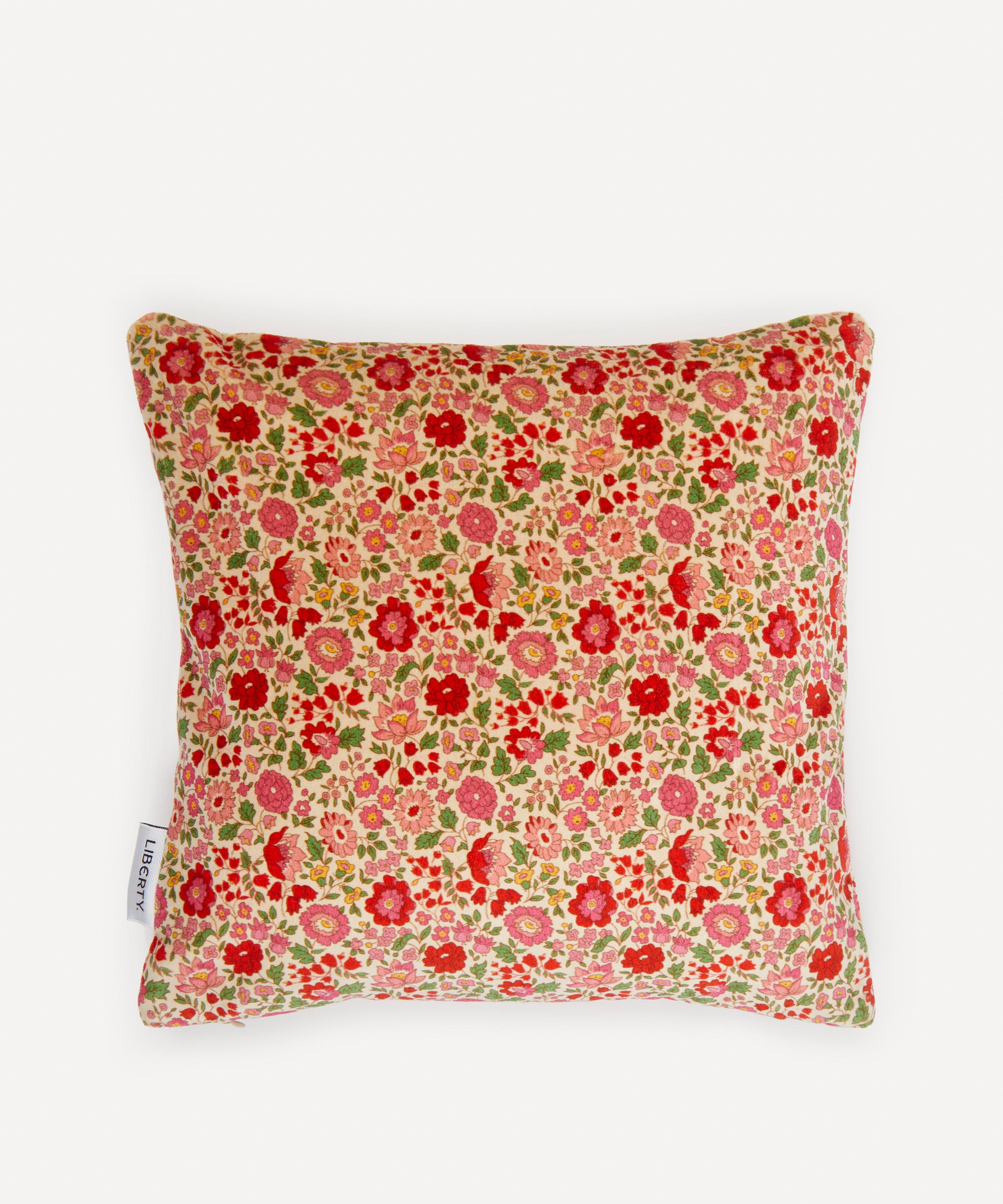 Liberty D’Anjo Libby Small Square Reversible Velvet Cushion | Liberty