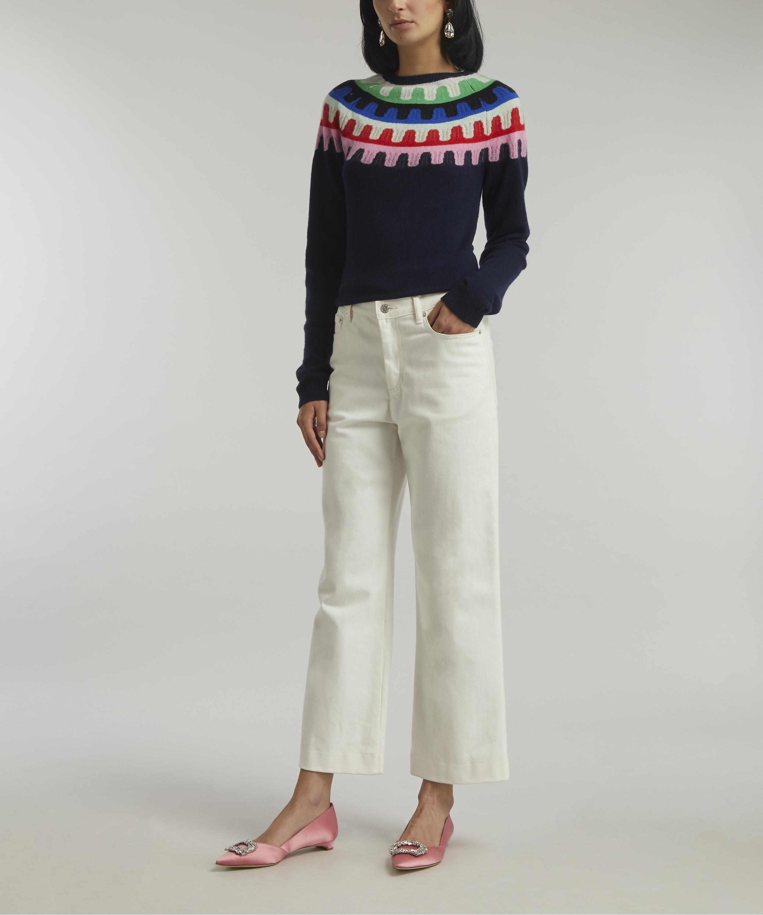Jumper 1234 Rick-Rack Yoke Crew-Neck Cashmere Jumper | Liberty