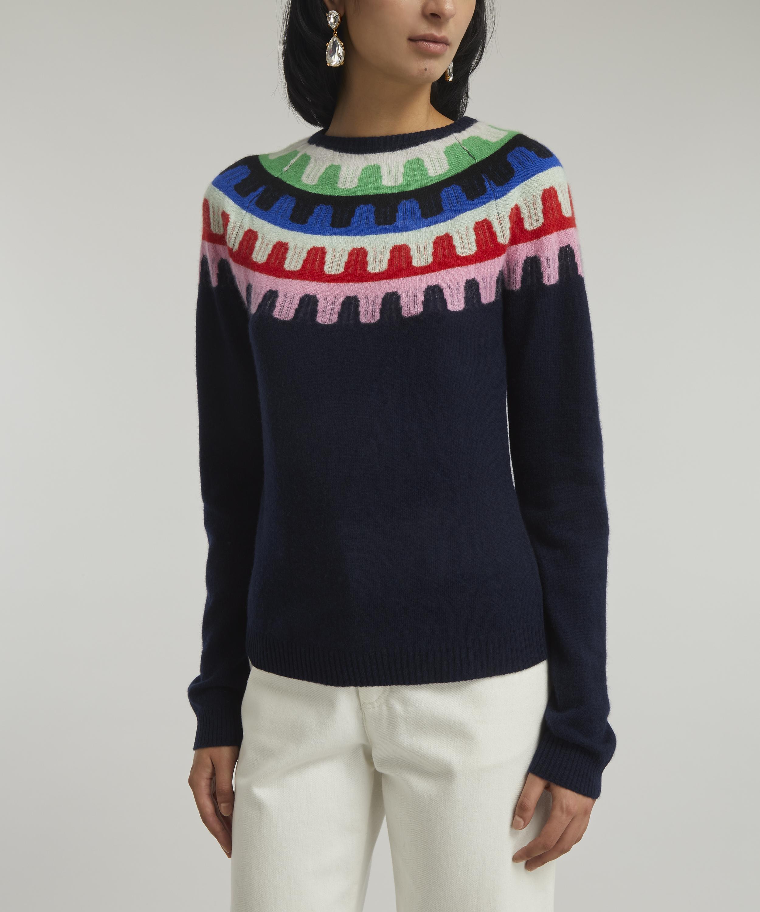 Jumper 1234 Rick-Rack Yoke Crew-Neck Cashmere Jumper | Liberty