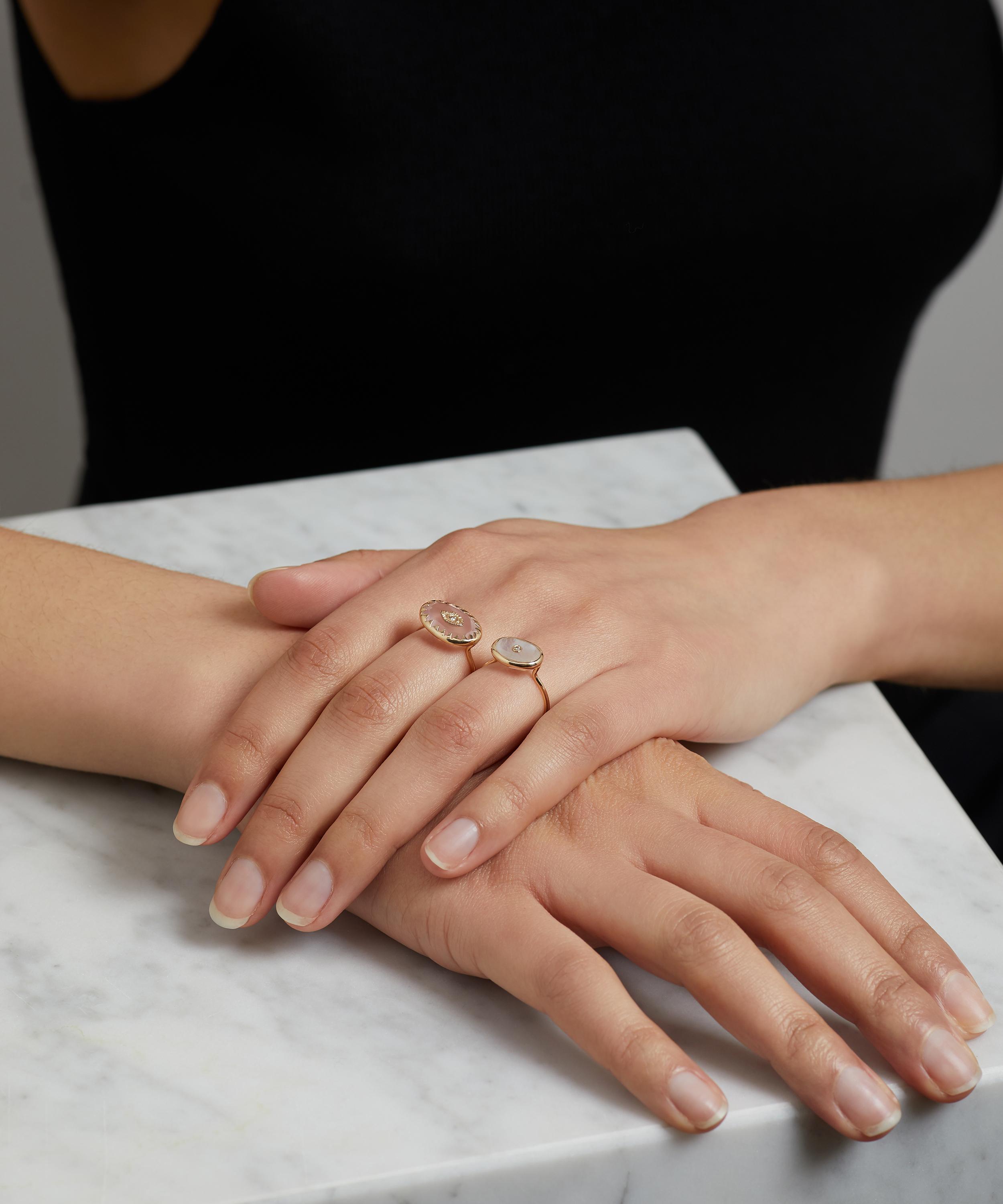 Pascale Monvoisin 9ct Gold Squad Rose Quartz Ring | Liberty