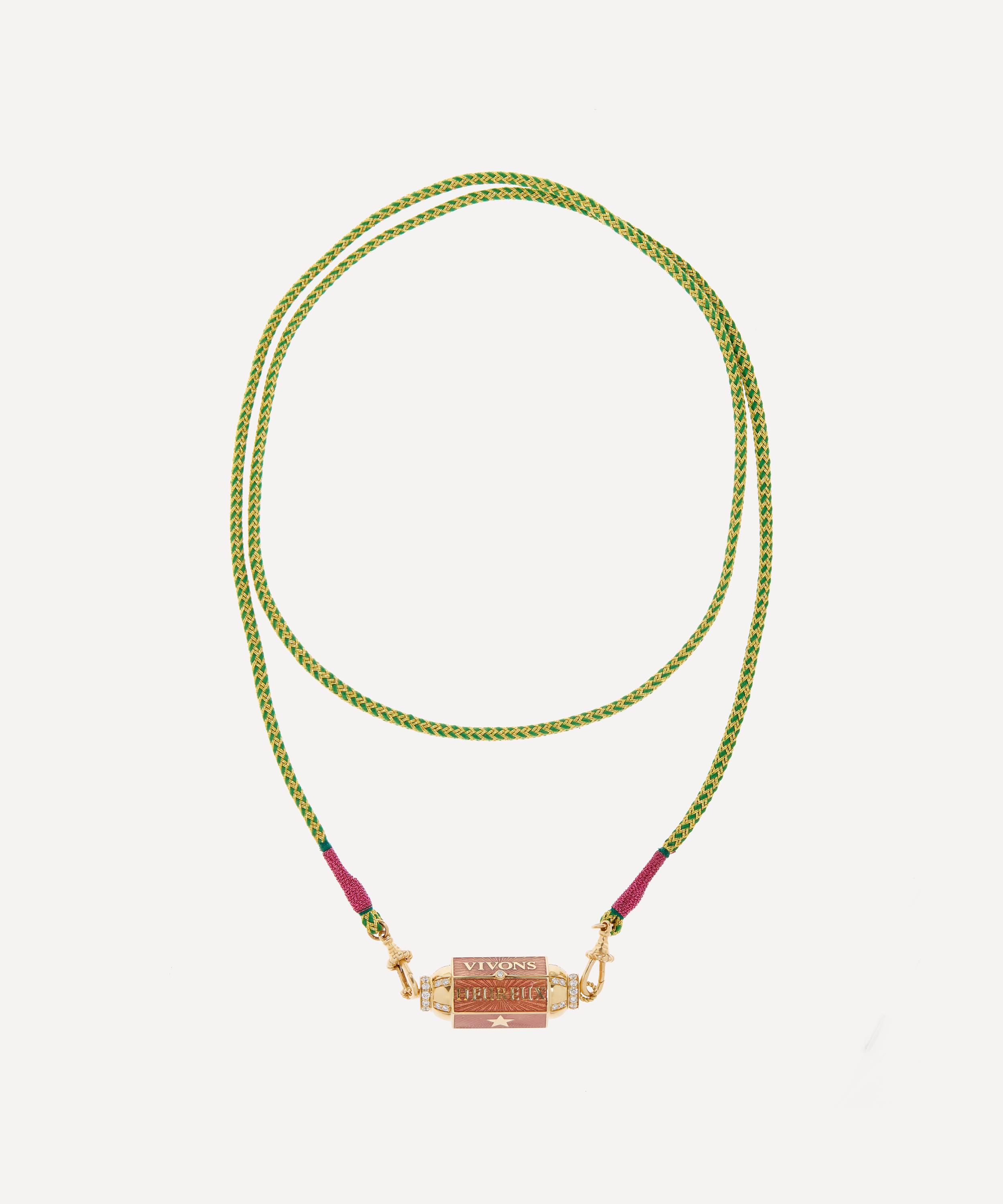 Marie Lichtenberg 18ct Gold Vivons Heureux Locket Necklace | Liberty