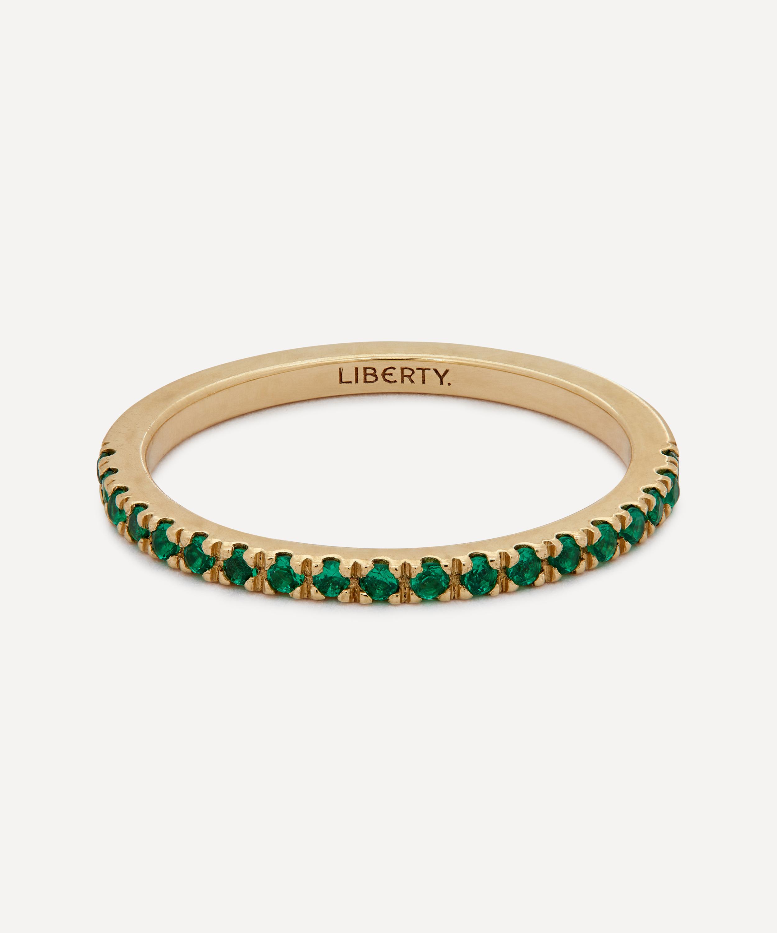 Liberty 9ct Gold Tsavorite Rainbow Ring | Liberty