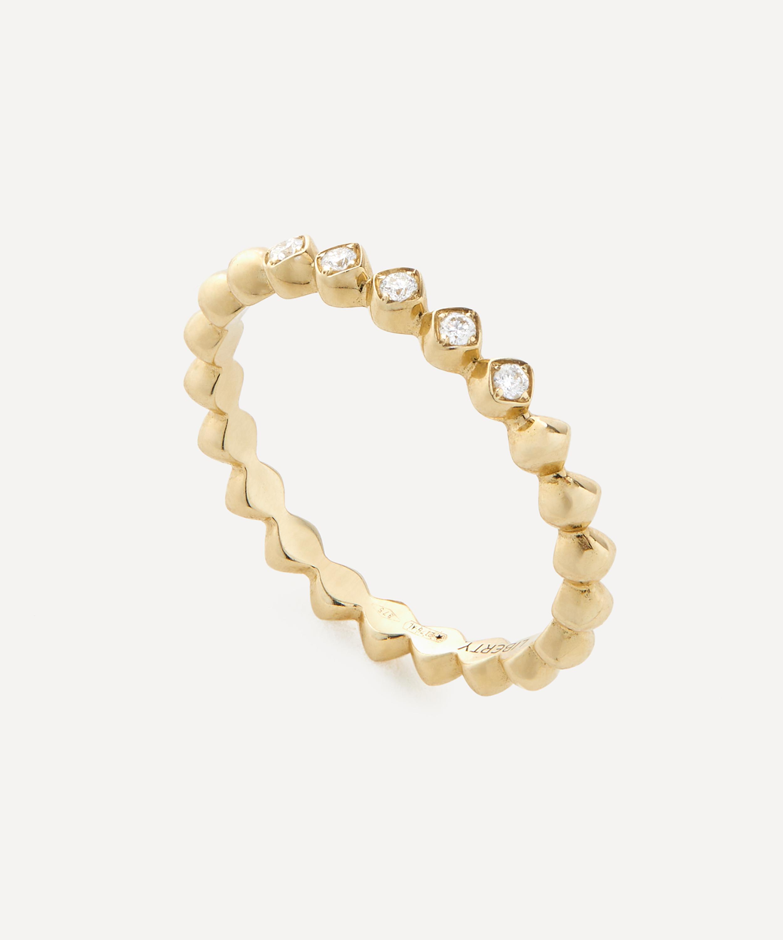 Liberty 9ct Gold Eclipse Diamond Band Ring | Liberty