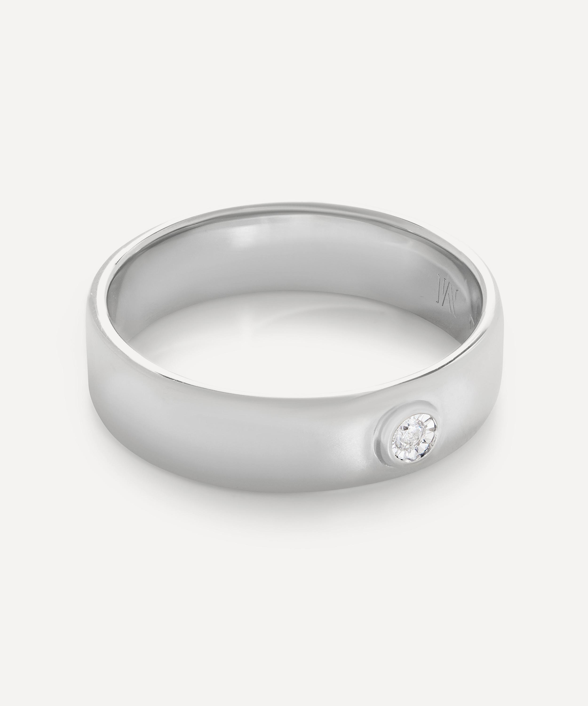 Monica Vinader Sterling Silver Diamond Essential Ring | Liberty