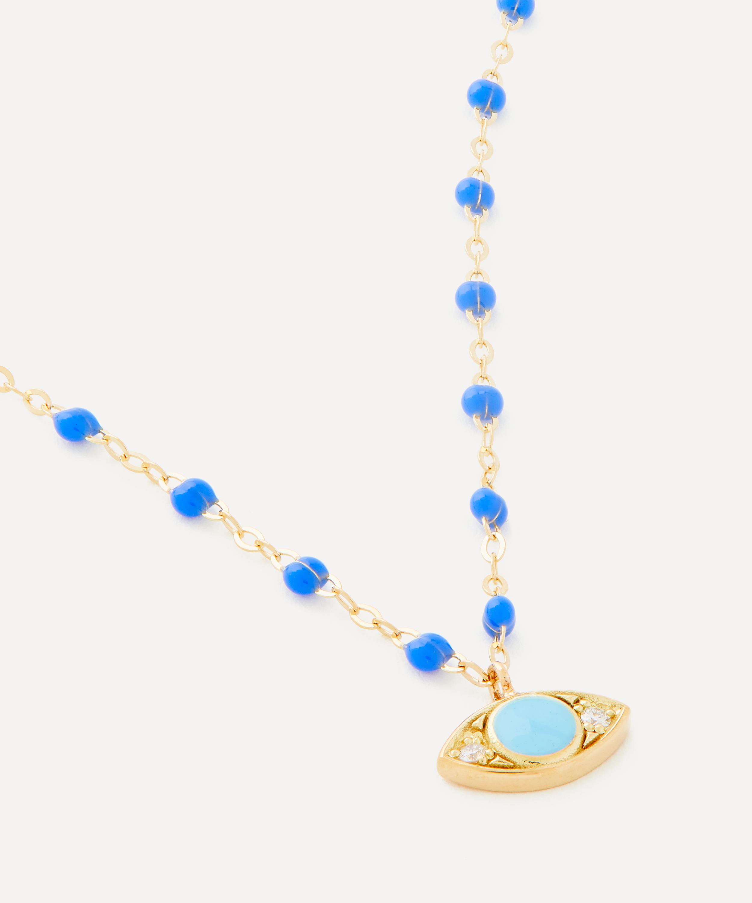 Gigi Clozeau 18ct Gold Classic Evil Eye Bead Necklace | Liberty