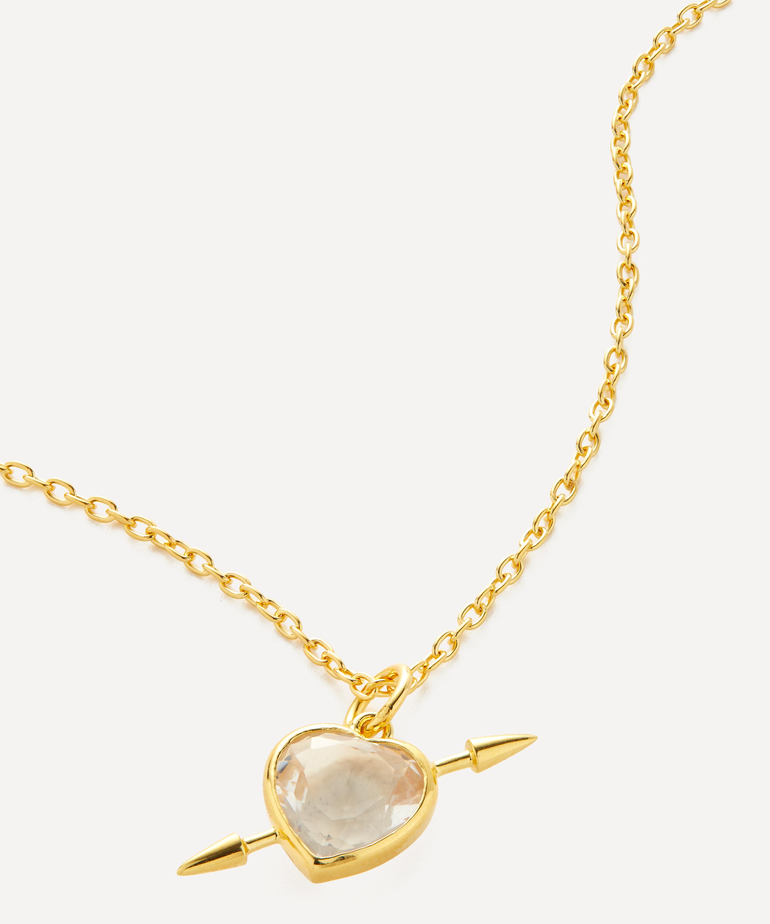Maria Nilsdotter 18ct Gold Plated Rebel Love Quartz Pendant Necklace