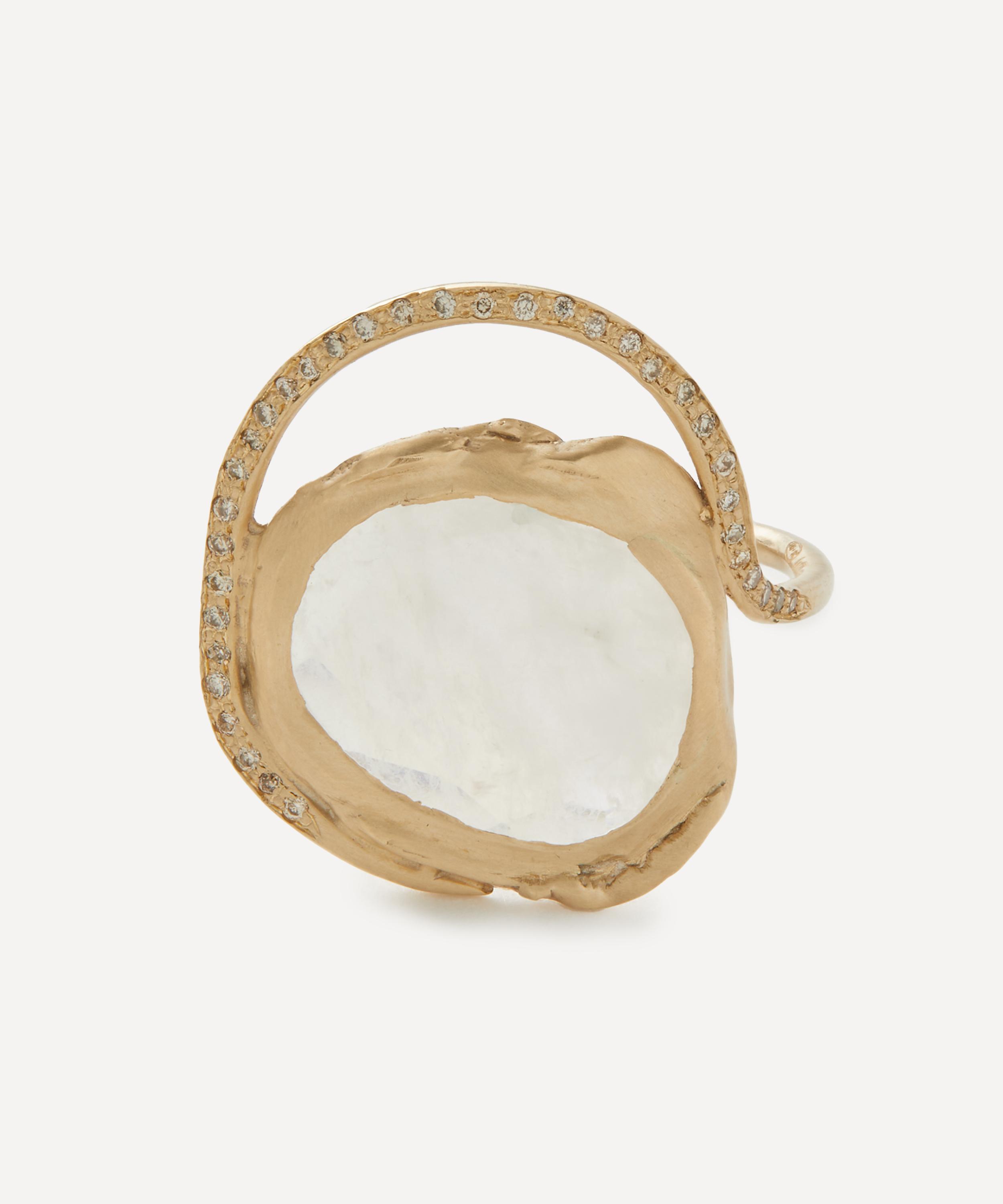 Pascale Monvoisin 9ct Gold Gaia Moonstone Ring | Liberty