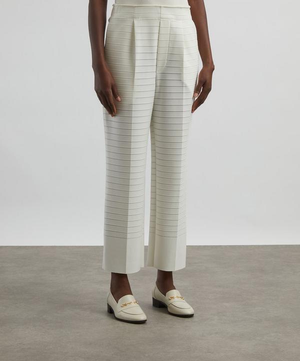 Issey Miyake Horizontal Wide Stripe Knit Trousers | Liberty Issey Miyake Horizontal Wide Stripe Knit Trousers | Liberty
