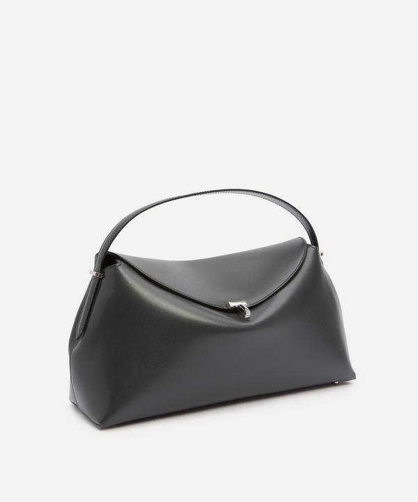 Toteme T-Lock Shark Grey Clutch Bag | Liberty Toteme T-Lock Shark Grey Clutch Bag | Liberty