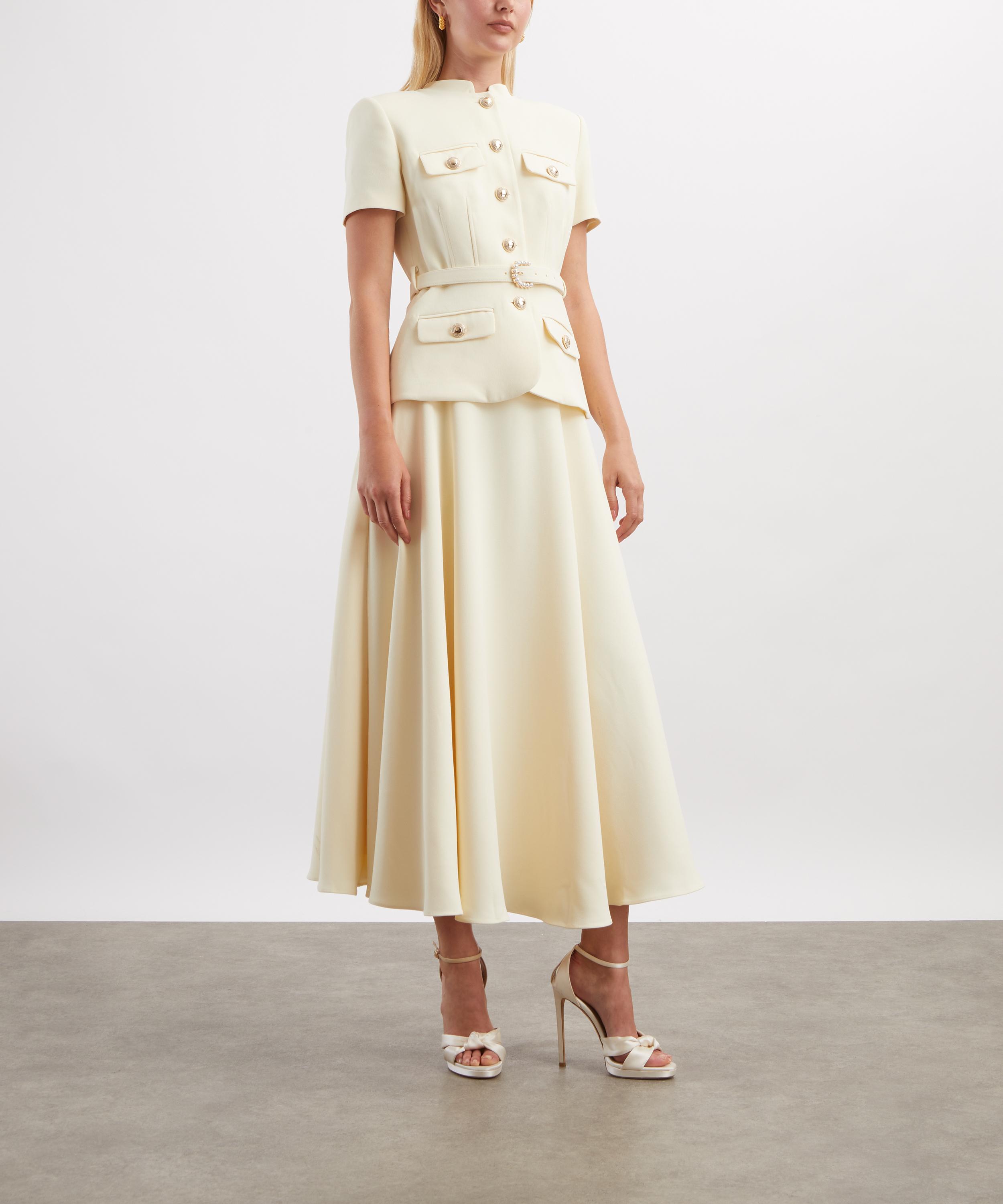 Self-Portrait Yellow Crepe Tailored Midi Dress | Liberty