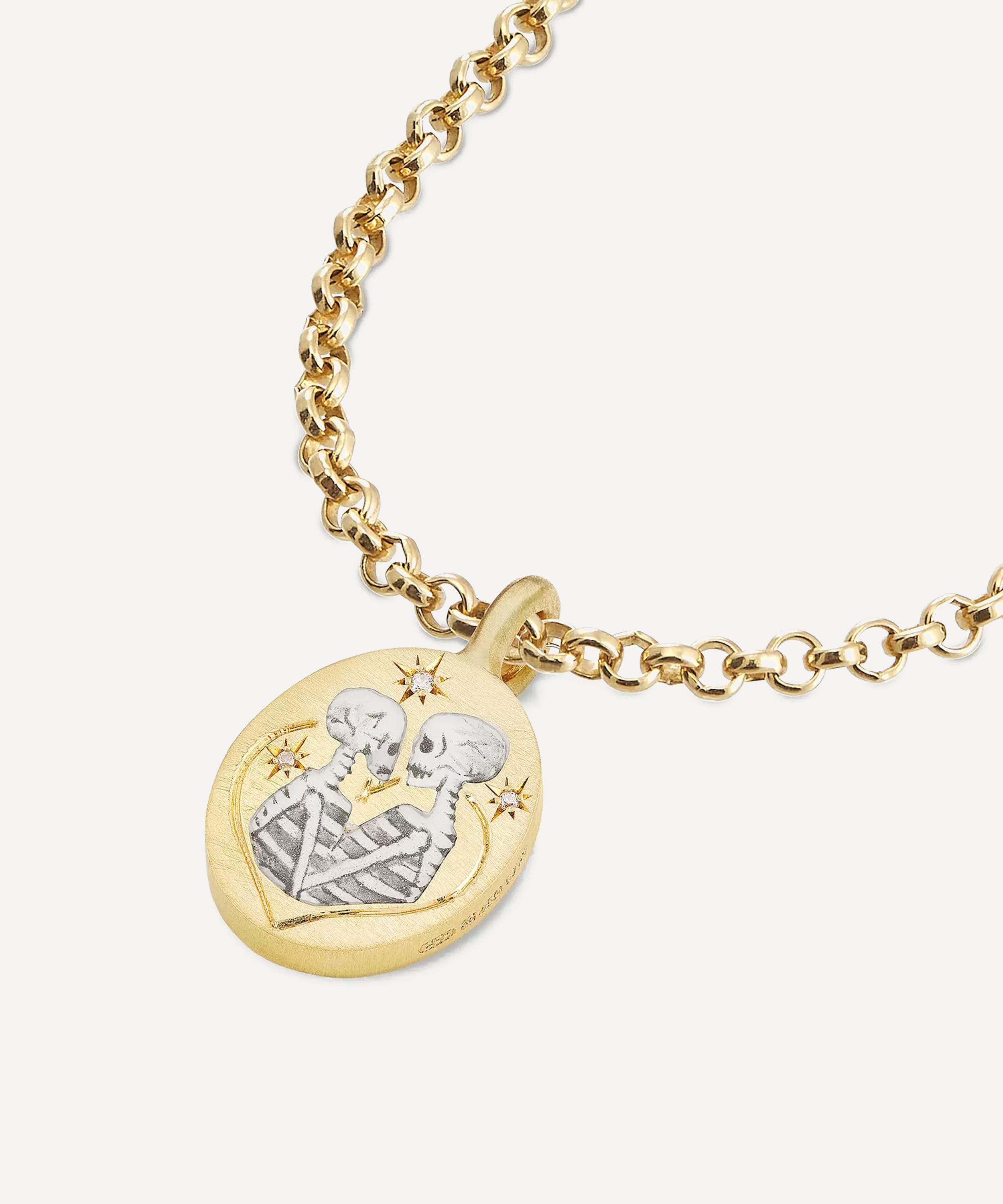 Cece Jewellery 18ct Gold Skeleton Lovers Diamond Pendant Necklace | Liberty